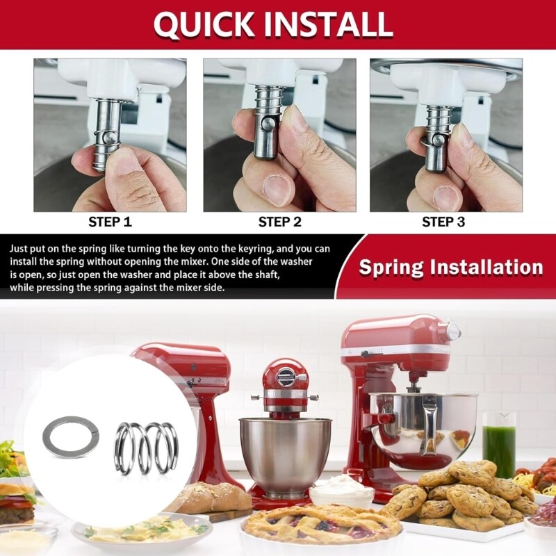 Stainless Steel Spring and Washers Installation Kit Mixer Accessories ...