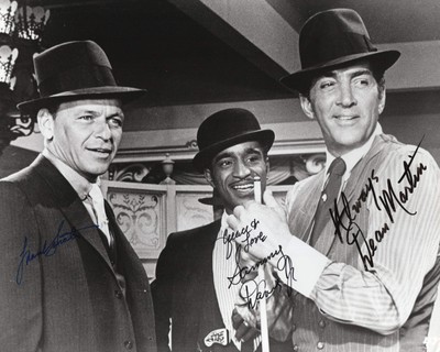 Rat Pack Signed Photo 8x10 Dean Martin, Sammy Davis Jr., Frank Sinatra ...