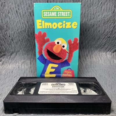 Elmocize VHS Tape 1996 Elmo Kids Video Sesame Street Exercise Workout ...