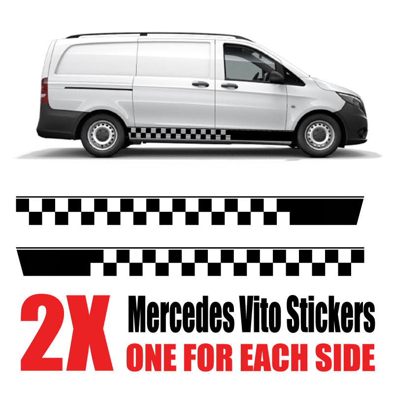 Mercedes Vito Graphics stripes Camper Van Decals Stickers mv4 | eBay UK