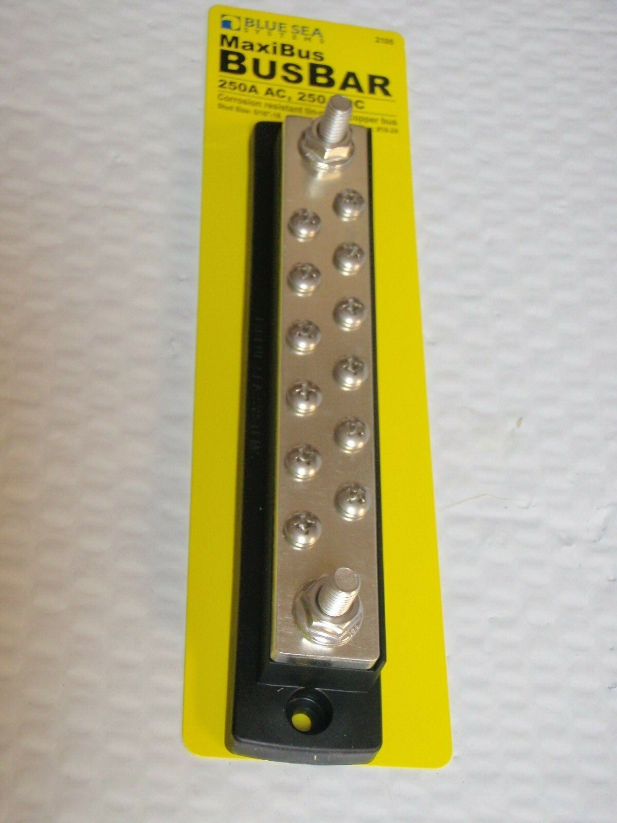 BUS BAR MAXIBUS 2105 250 AMP 12 GANG BUSBAR BLUE SEA SYSTEMS AC DC ...