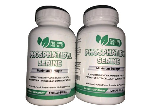 2 Bottles Phosphatidyl Serine 300mg 120 Capsules Each Exp 6/2025 Nature ...