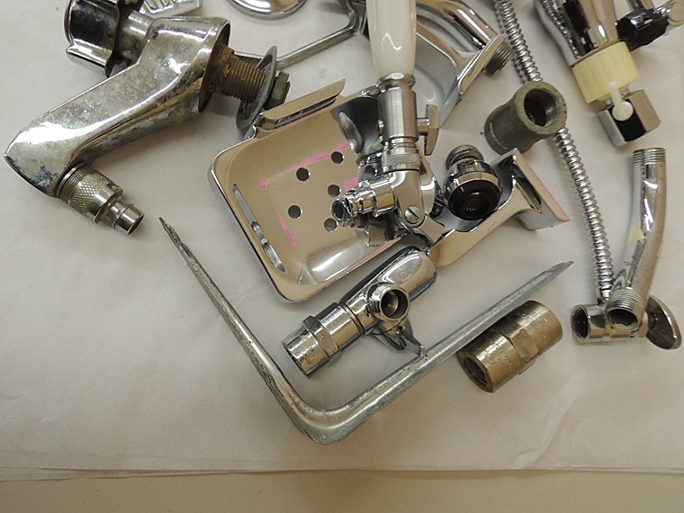 Vtg Metal Chrome Plumbing Pieces For Assemblage Art & Craft Huge 11 lb ...