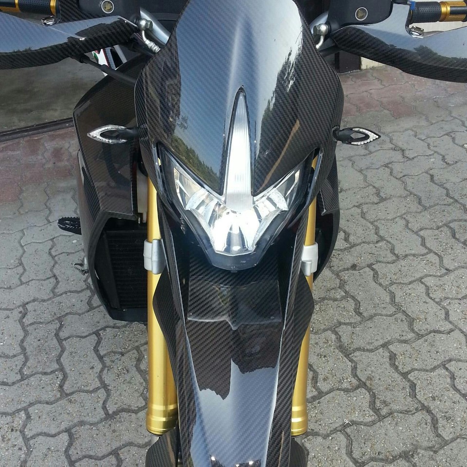 Matten Vorne Abdeckung Scheinwerfer Kohlenstoff Aprilia Dorsoduro 750 ...
