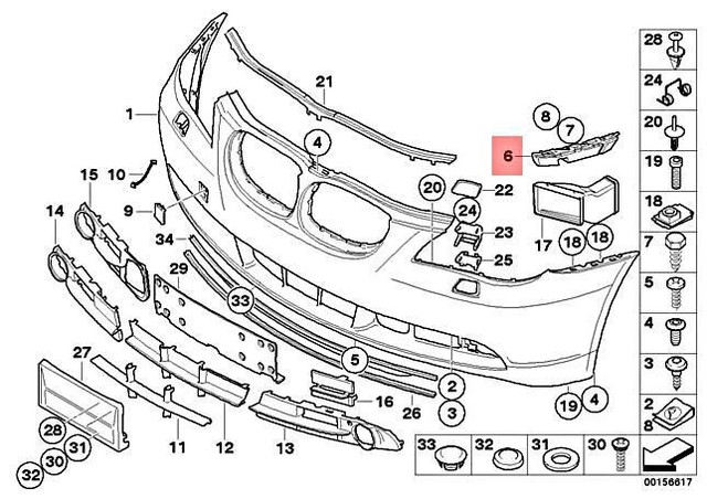 Genuine BMW E60 E61 520d 520i 523i Support Side Panel Front Right ...
