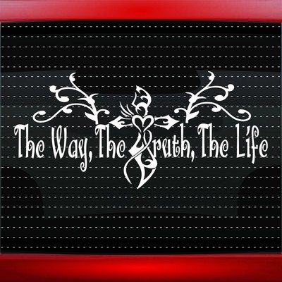 The Way Truth Life #2 Cross Christian Car Decal Window Sticker (20 ...