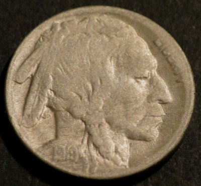 1919 D Buffalo Nickel Semi-Key Date Horn Details Holo-Restored Five 5c ...