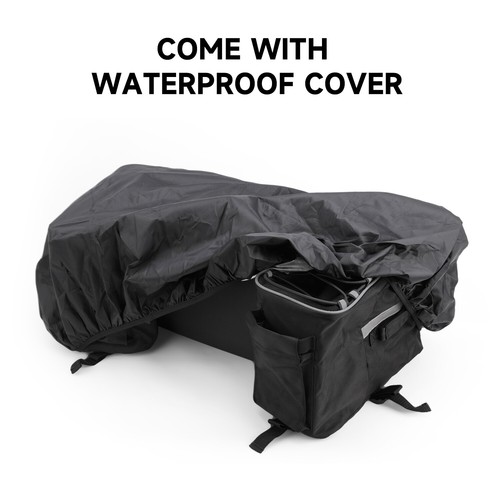 Black Universal ATV Cargo Bag Large Four Wheeler Gear Bag Back Seat ...