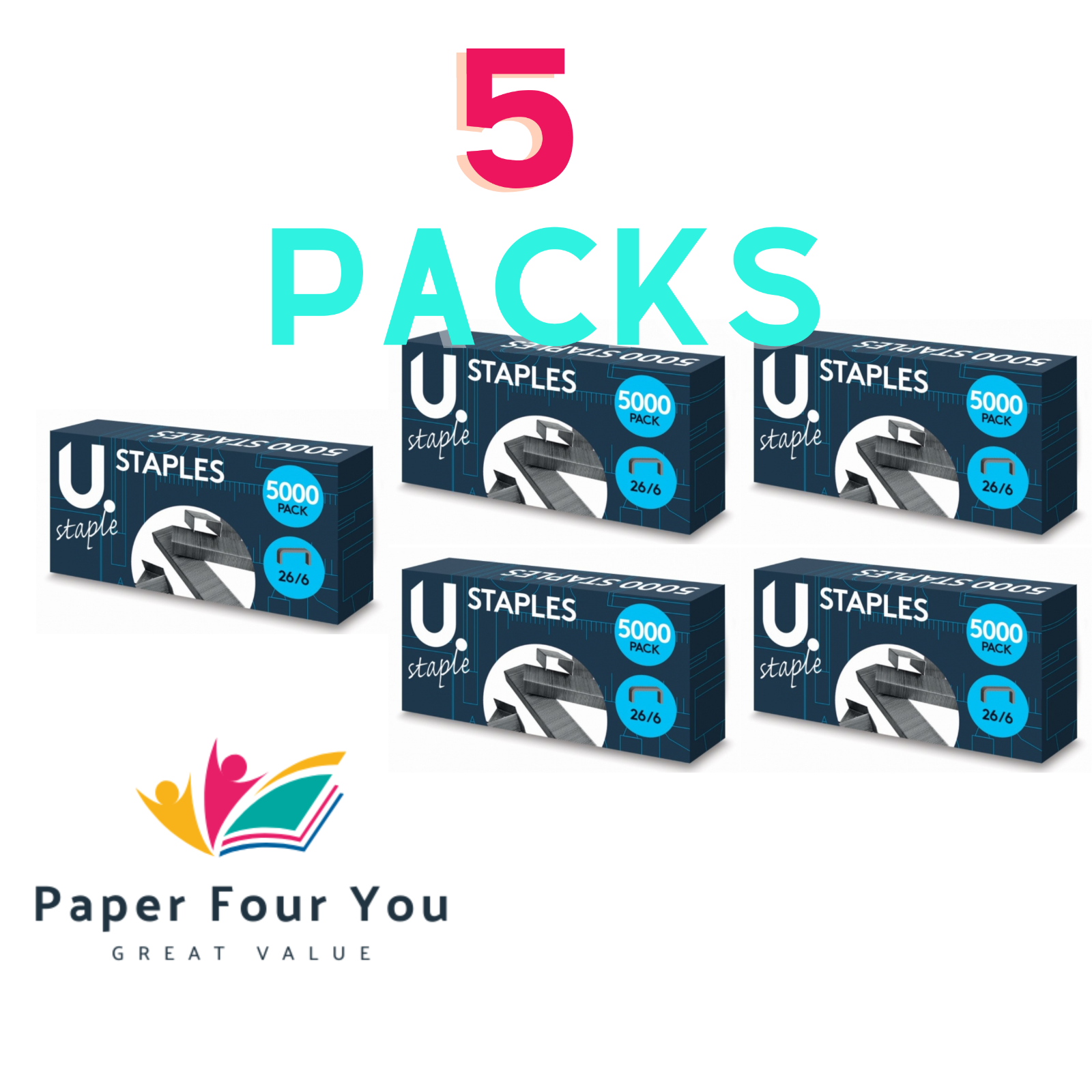 Stapler Staples 26/6 Fits Rexel 56 Standard Refill 5000 Pack Home ...