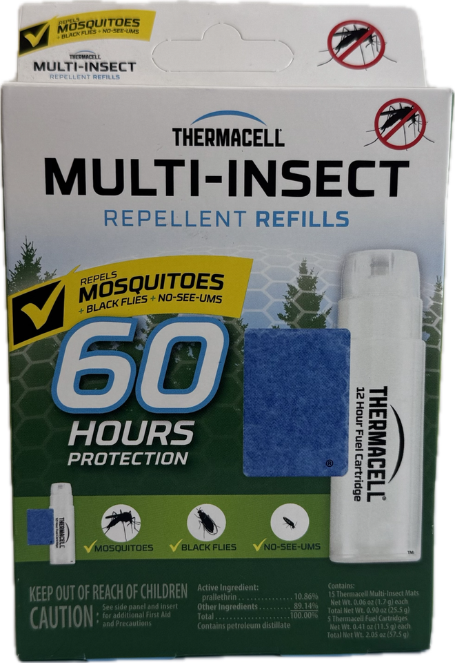 Thermacell Multi-Insect Repellent Refills 60 Hours. 15 pads 5 ...