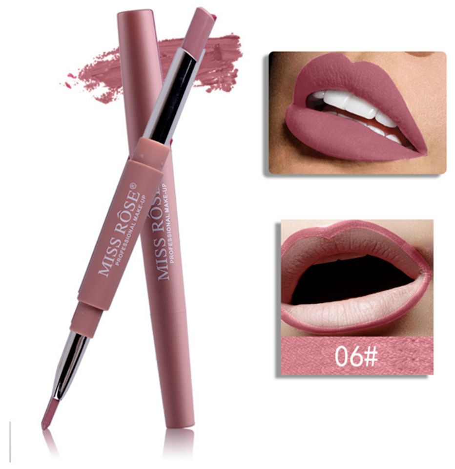 High Pigment Double-Sided 2 in 1 LipLiner and Lipstick Retractable ...