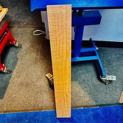 Flame Maple Curly🍁Bass Guitar Neck .75” X 4"x29” Figured KD 3/4" Strat ...