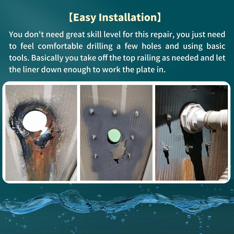 Upgraded RT0 Water Return Repair Kit Above Ground Pool Wall Repair Kit ...