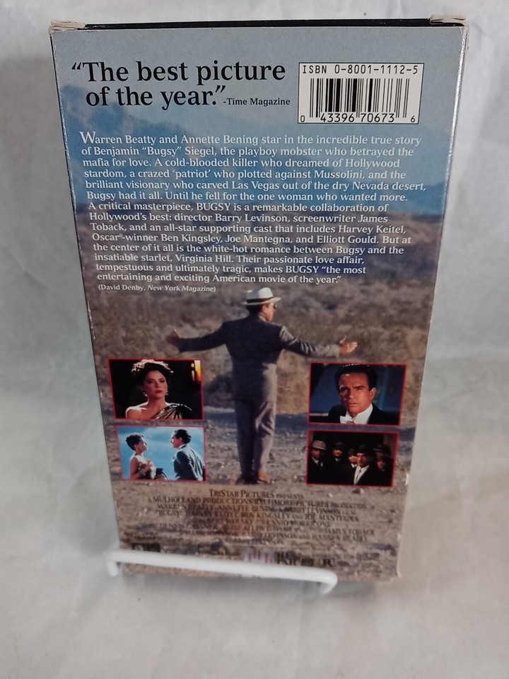 Bugsy (VHS, 1992) Warren Beatty, Annette Bening, Harvey Keitel Video ...
