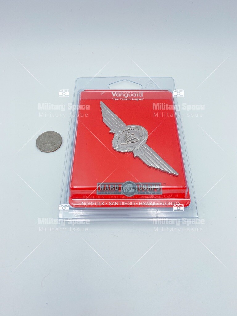 BADGE: GERMAN JUMP WINGS SILVER WITH SILVER WREATH REGULATION SIZE | eBay