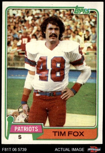 1981 Topps #434 Tim Fox Patriots Ohio St 6 - EX/MT | eBay