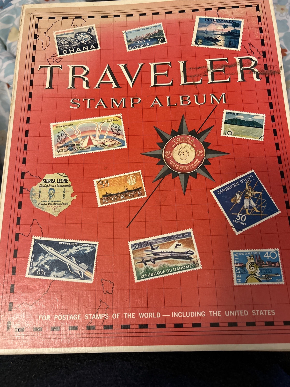 Traveler Stamp Album 1976 H.E. Harris w/ A Great Stamp Assortment | eBay