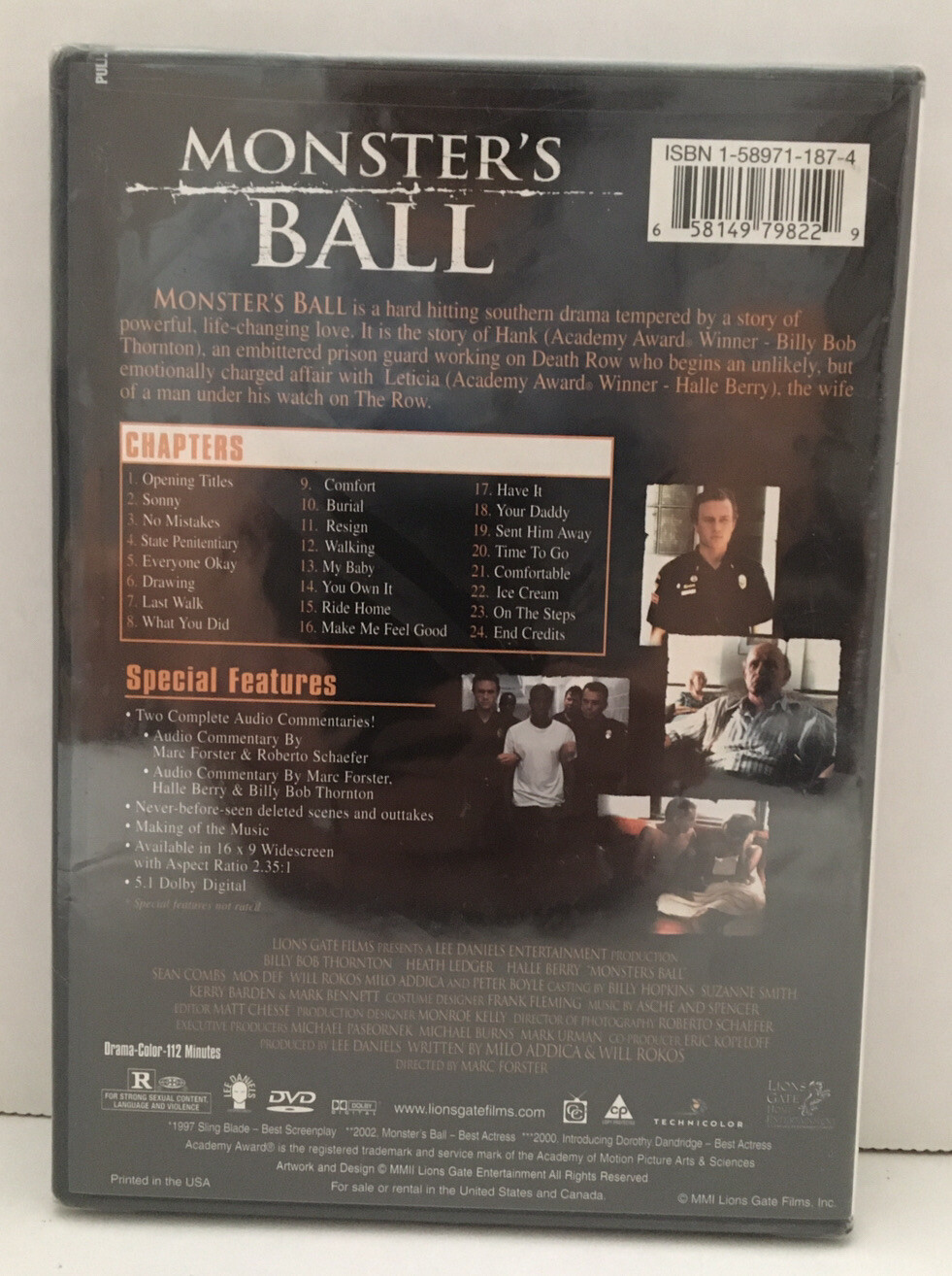 Monster’s Ball (DVD,2001) Halle Berry Heath Ledger Billy Bob Thornton ...