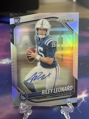 Riley Leonard 2025 Prizm TRUE SILVER Rookie Autograph HOBBY AUTO RC ...