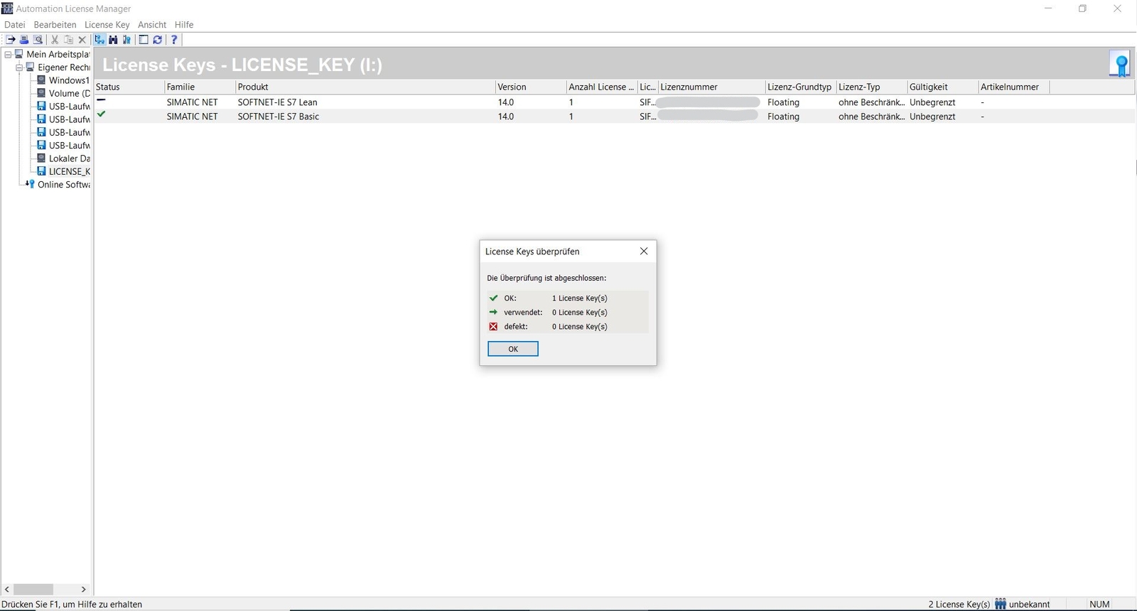 Siemens simatic single Lizenz Key USB 6ES7671-1RC08-0YA0 ...