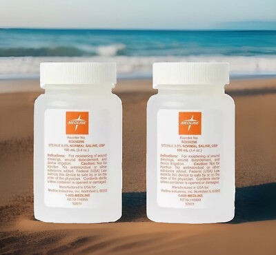 (4) Medline Sterile Normal Saline 3.4 oz 100ml Sealed | eBay