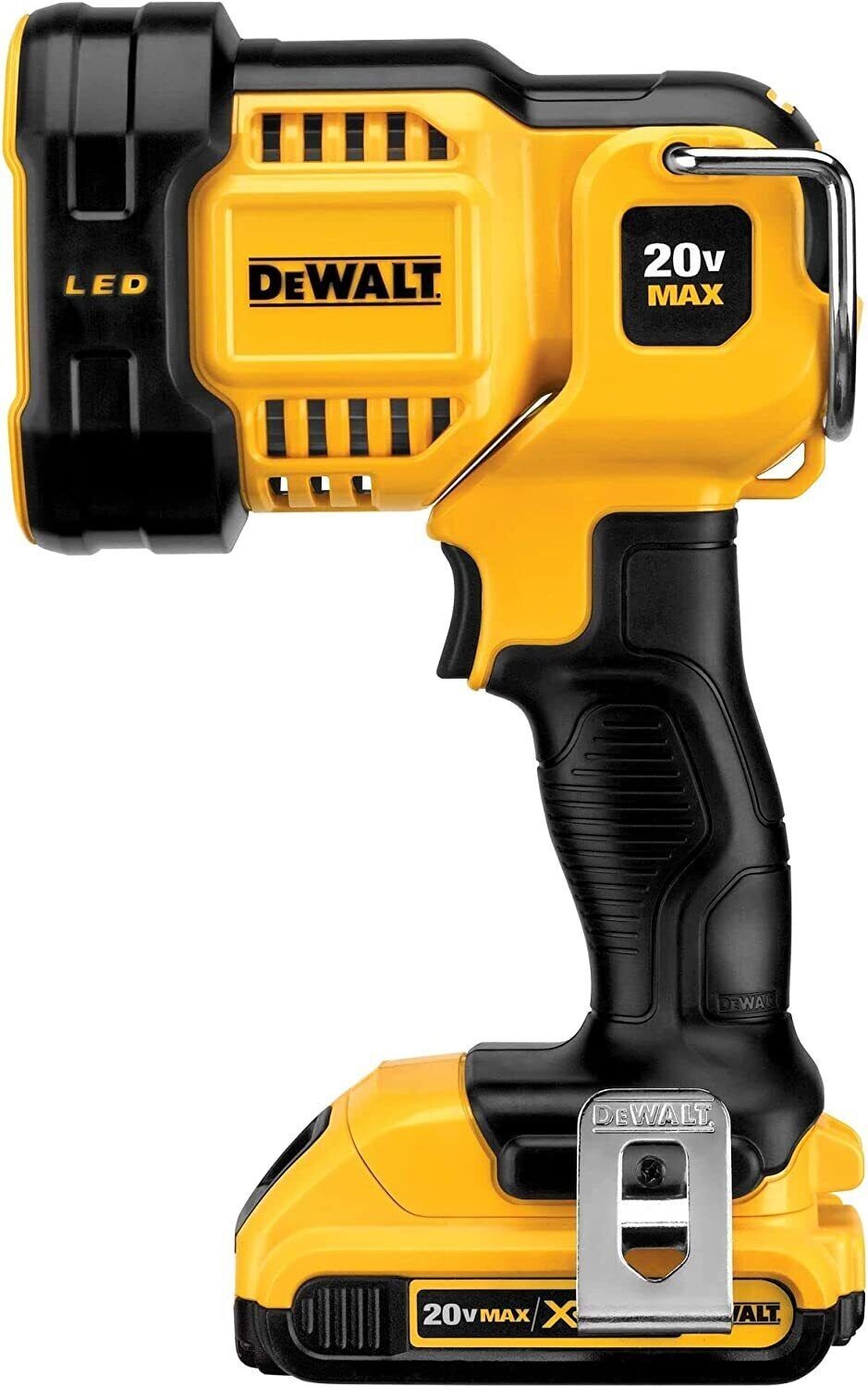 DEWALT 20V Jobsite LED Spotlight, DCL043, Yellow - FREE SHIPPING ...