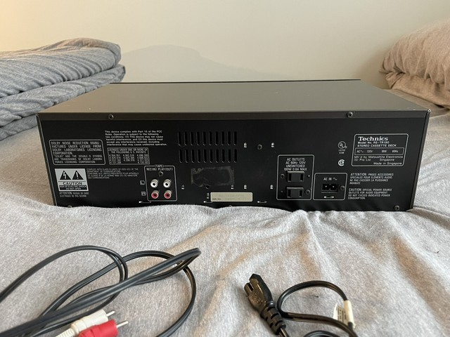 1x Technics Rs-tr180 Dual Stereo Cassette Deck 4-track for Parts ...