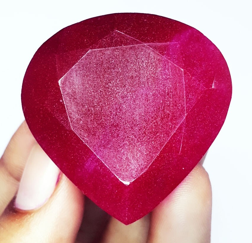 149.17 Ct Loose Gemstone Natural Red Ruby Certified Big Size Opaque ...