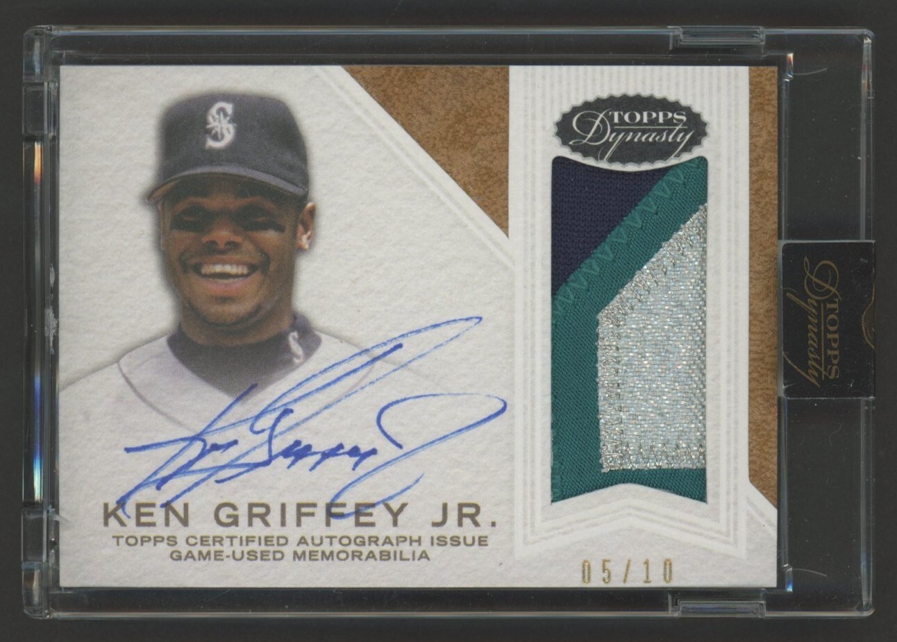 2016 Topps Dynasty Ken Griffey Jr. Mariners HOF GU 3-Color Patch AUTO 5 ...