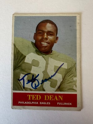 1964 Philadelphia Ted Dean Signed Card Auto Autograph NFL Eagles | eBay
