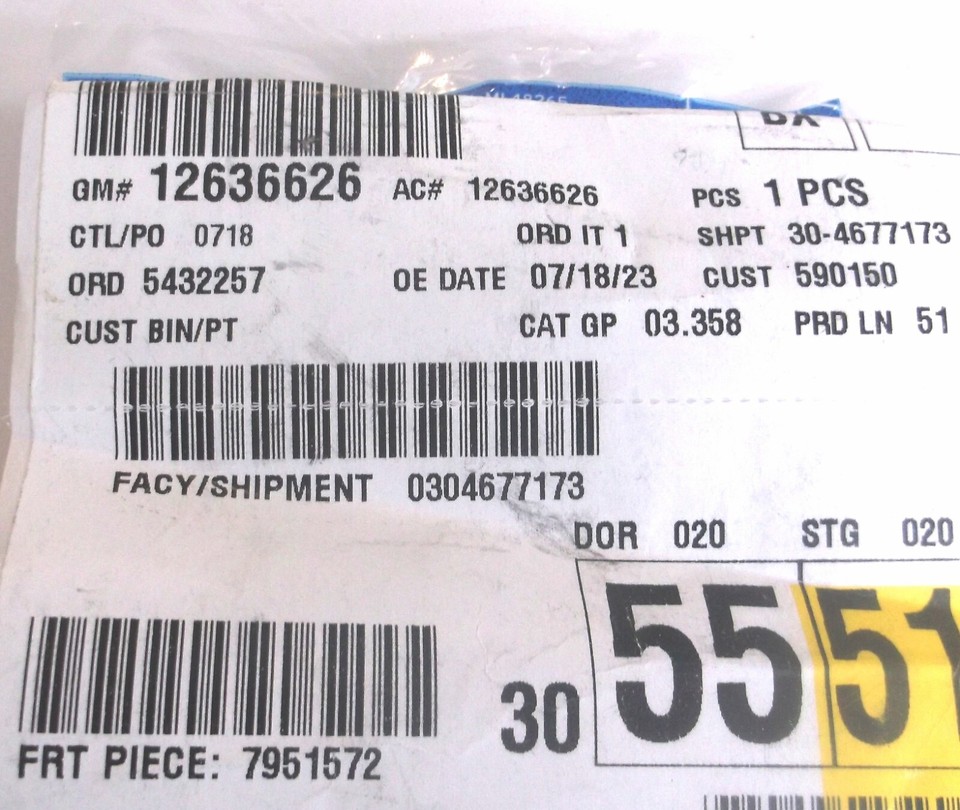 NEW GENUINE GM GASKET 12636626 | eBay