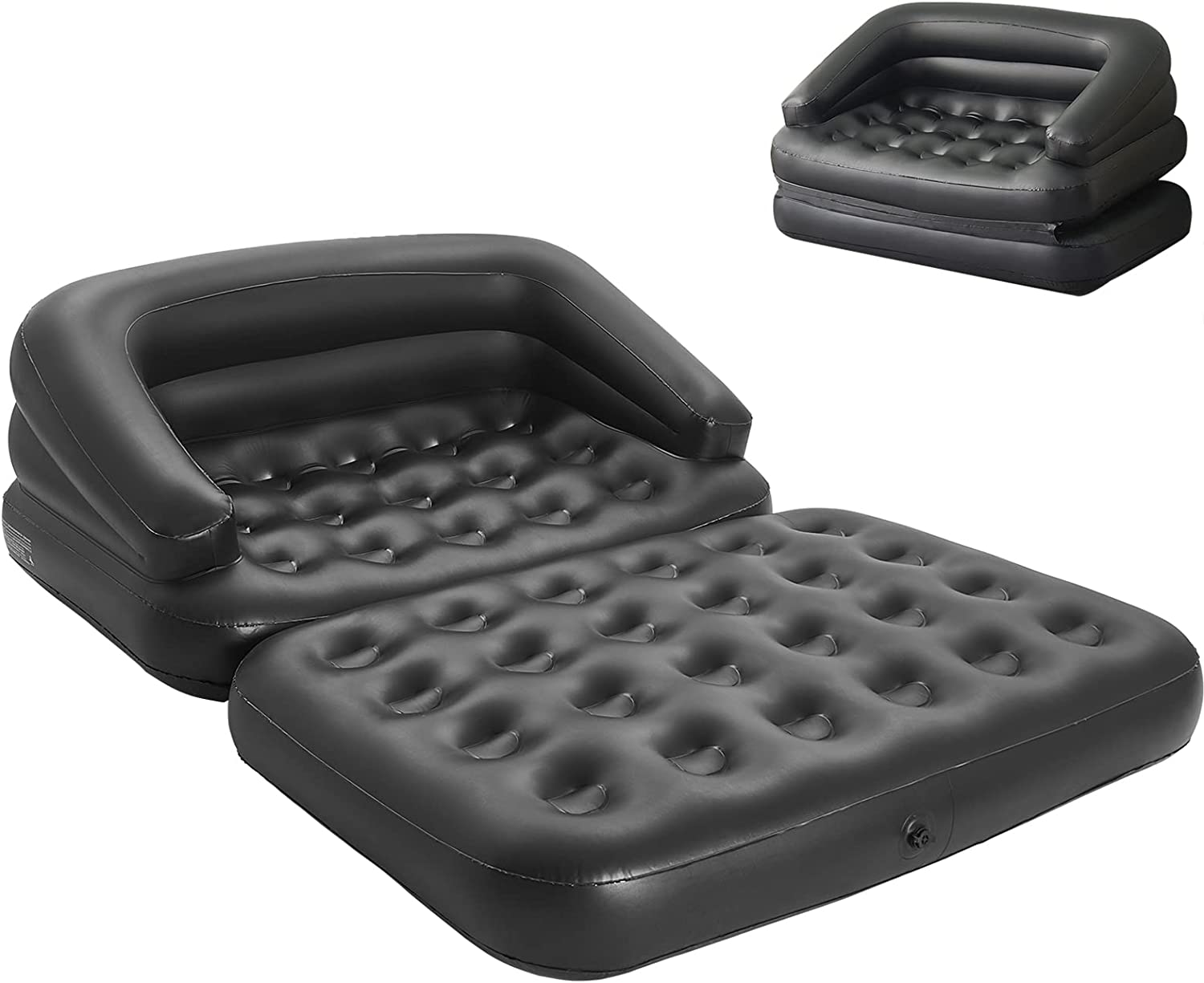 Inflatable Couch Outdoor Blow up Sofa,Air Sofa Bed for Camping,Full ...