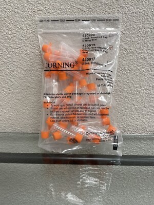 Corning 2mL Attached Screw Cap Microcentrifuge Tube, 430915, 50/pk | eBay