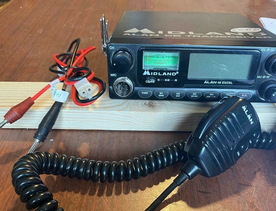 CB ALAN 48 EXCEL MULTI - MIDLAND - FUZIONANTE - MICROFONO ORIGINALE ...