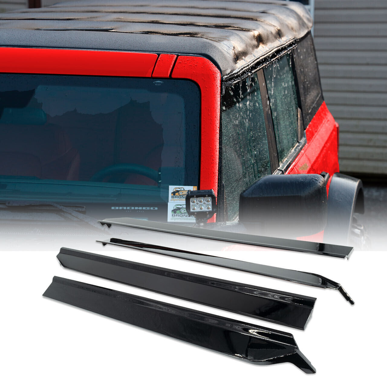 IAG I-Line Window Visor Vent Shade Sun Rain Deflectors for Ford Bronco ...