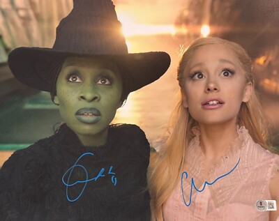 Ariana Grande Cynthia Erivo Signed 11x14 Photo Wicked Autograph Beckett ...