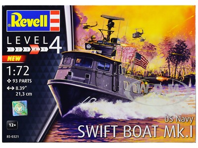 LEVEL 4 MODEL KIT US NAVY SWIFT BOAT MK.I 1/72 SCALE MODEL BY REVELL 85 ...