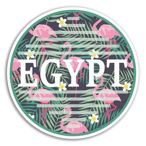 2 x 10cm Egypt Vinyl Stickers - Tropical Travel Sticker Laptop Luggage ...