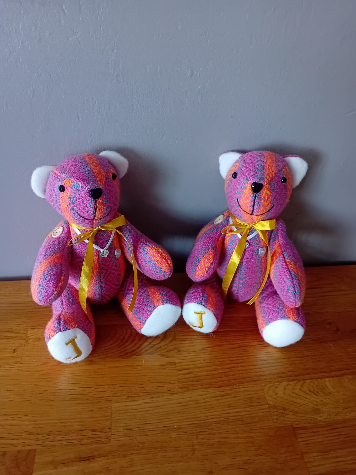 Handmade Memory Bear set of two 8" bears memories loved ones | eBay