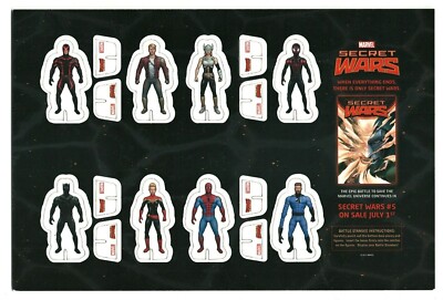 Marvel Secret Wars Battle Standee Set 2015 Spider-man Black Panther ...