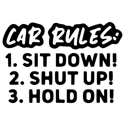 Car Rules Decal Stickers JDM Car Truck Tumbler Window Bumper 22 ...