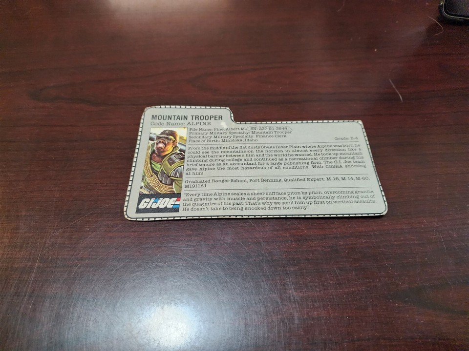 Vintage GI Joe File Cards, You pick, finish Your Collection! | eBay