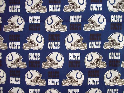NFL Indianapolis Colts football cotton fabric 1/2 yd, 18" x 58" | eBay