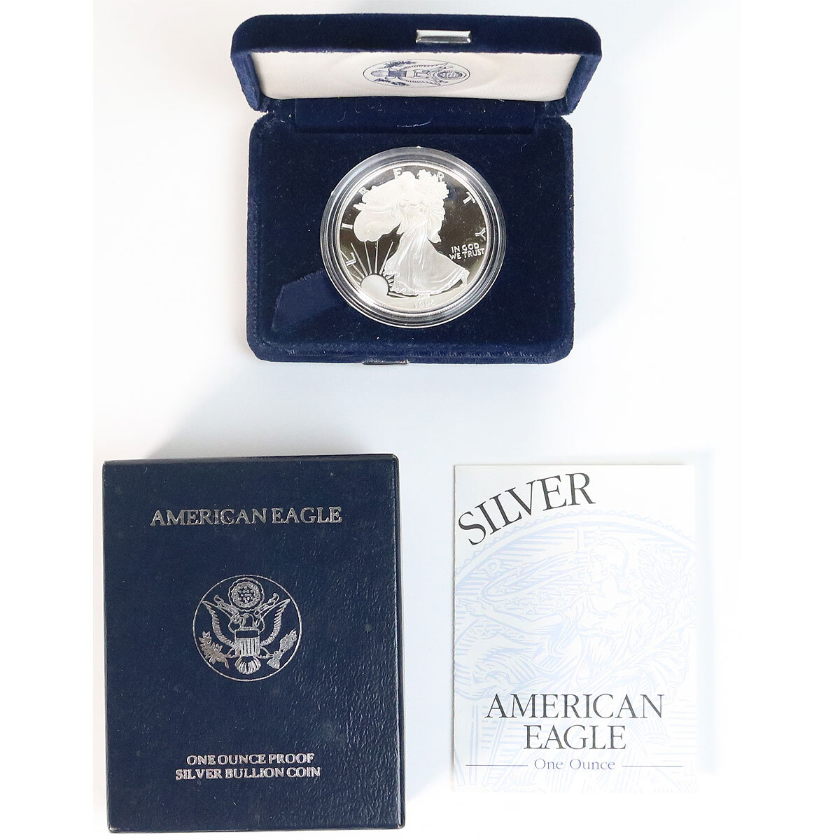 1995 P .999 1 Oz Silver American Eagle Proof Dollar Coin $1 ...