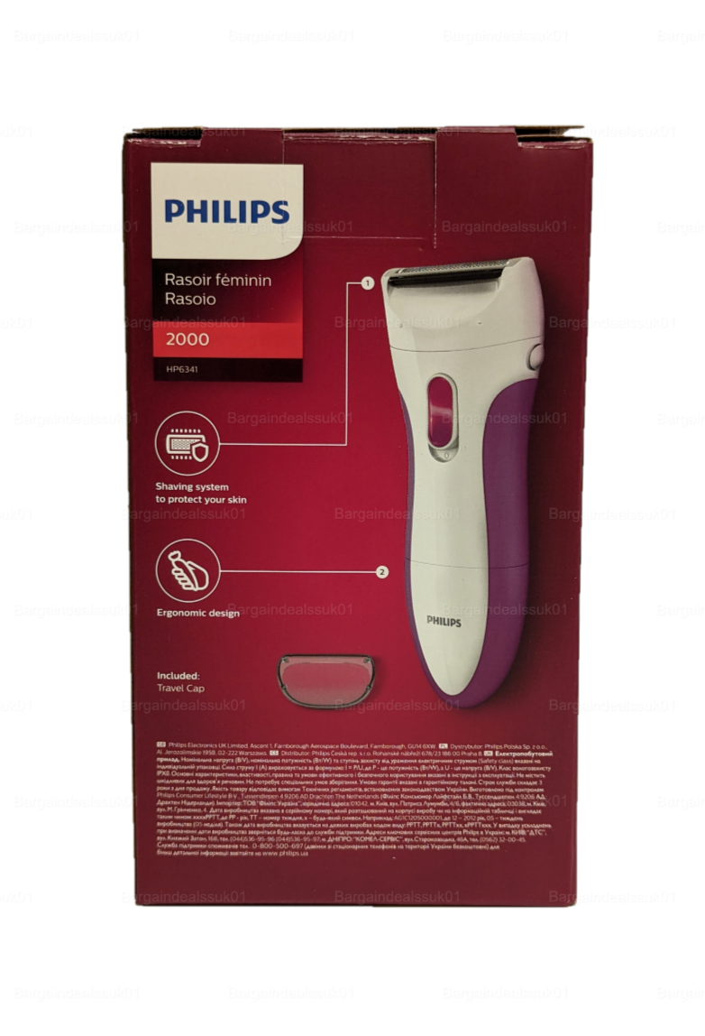 Philips Womens Body Shaver Wet or Dry Battery Operated Lady Shaver ...