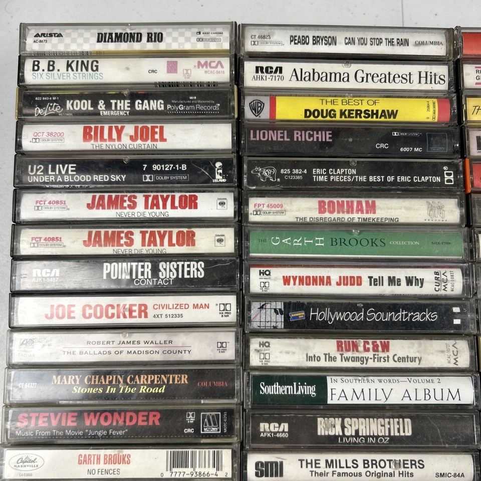 Lot of 80 Cassette Tapes Mixed Genres & Artists 70s 80s 90s Music ...