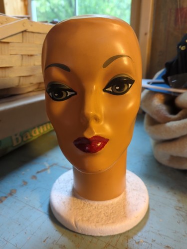Vintage 1960's Mannequin Styrofoam & Plastic Head Wig Stand Display Art ...