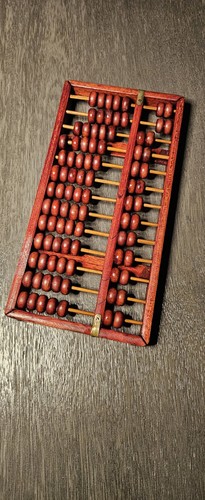 Oriental Calculator Abacus Lotus Flower Brand Wood And brass 13 Rods 91 Beads | eBay