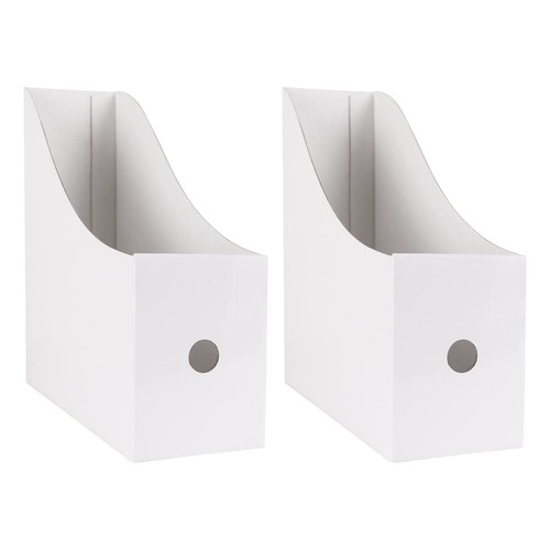2 Pack White Magazine Holde Vertical Book Bins For Classroom And ...