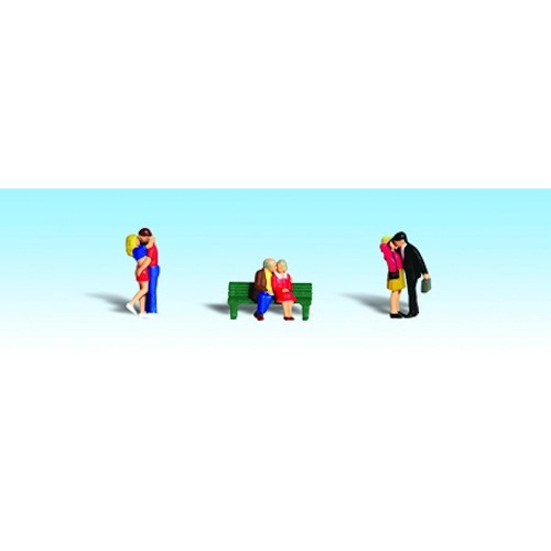 Woodland Scenics A2133 N-Scale Lovers Figures (3 pcs) 3 Couples Kissing ...